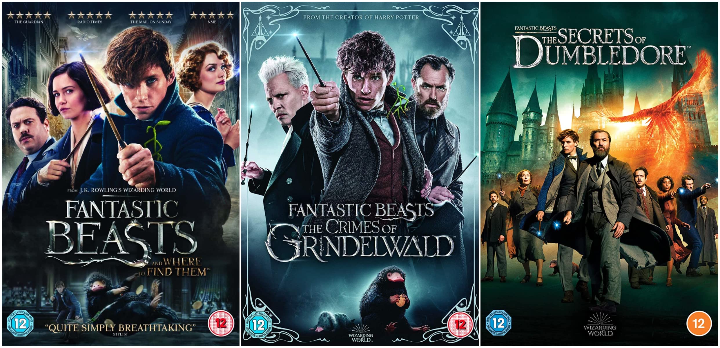 Fantastic Beasts 3 Film Collection DVD - Fantastic Beasts And Where To ...
