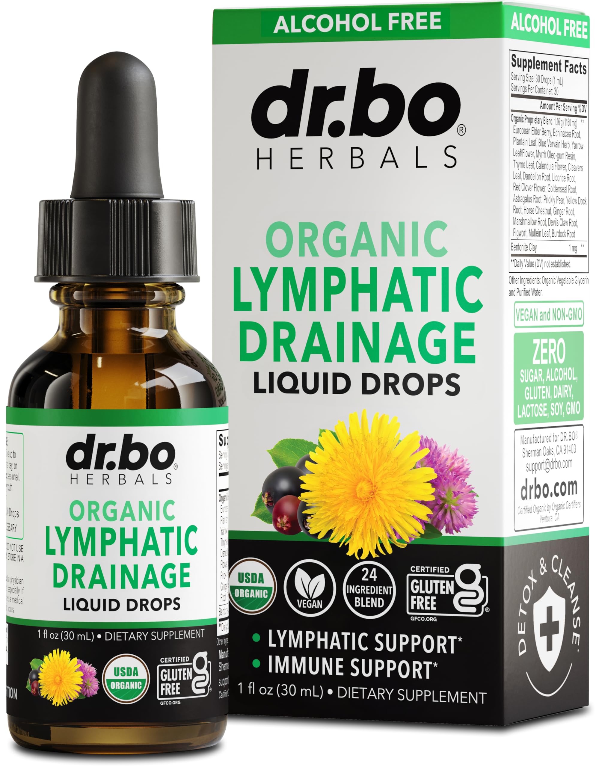 Lymphatic Drainage Supplements Drops Organic Lymphatic Support Liquid ...