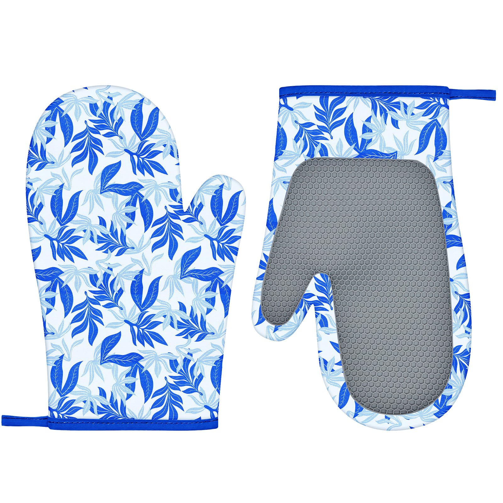 Amazon.com: Oven Mitts Set of 2 with Silicone Shell and Printing Cotton ...