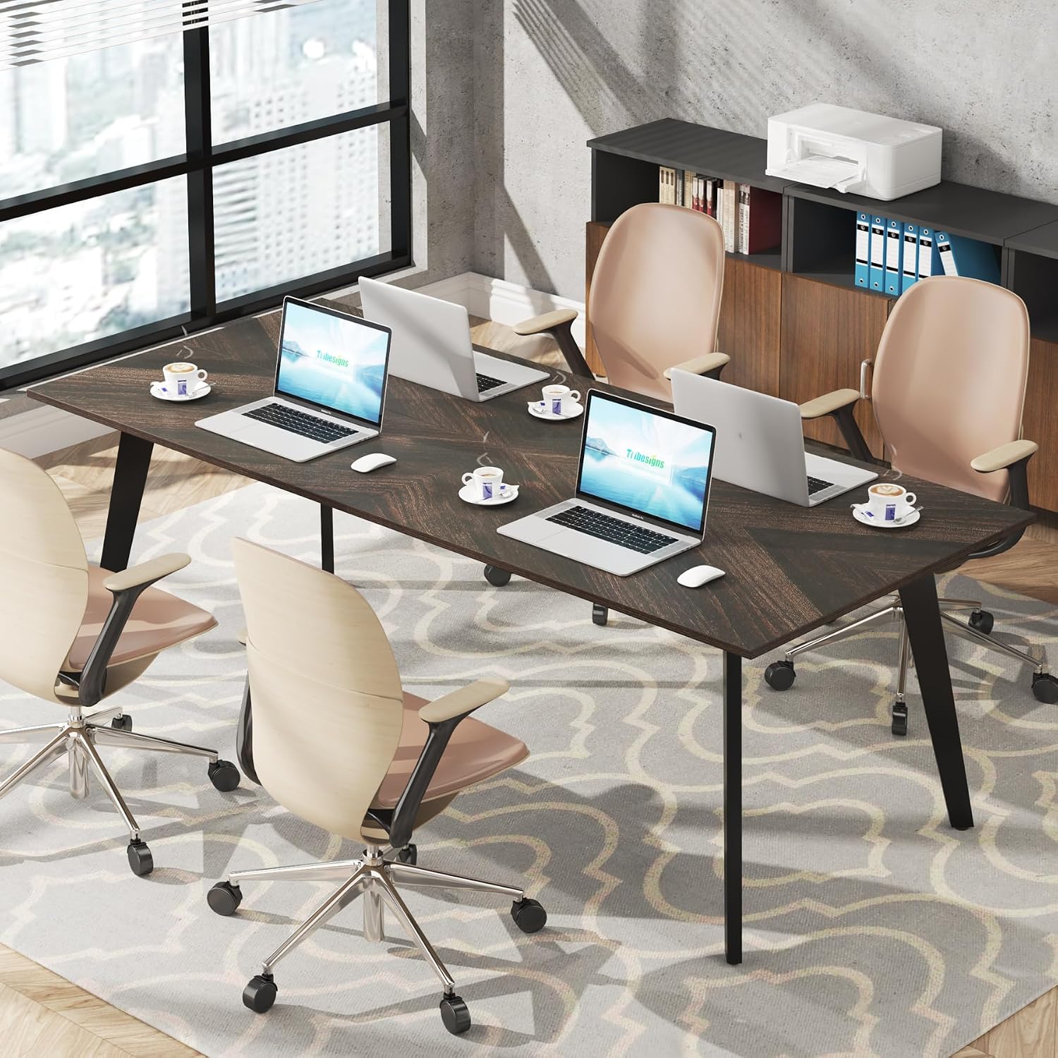 Amazon.com: Tribesigns 6FT Conference Table, 70.2”W X 30.9”D ...