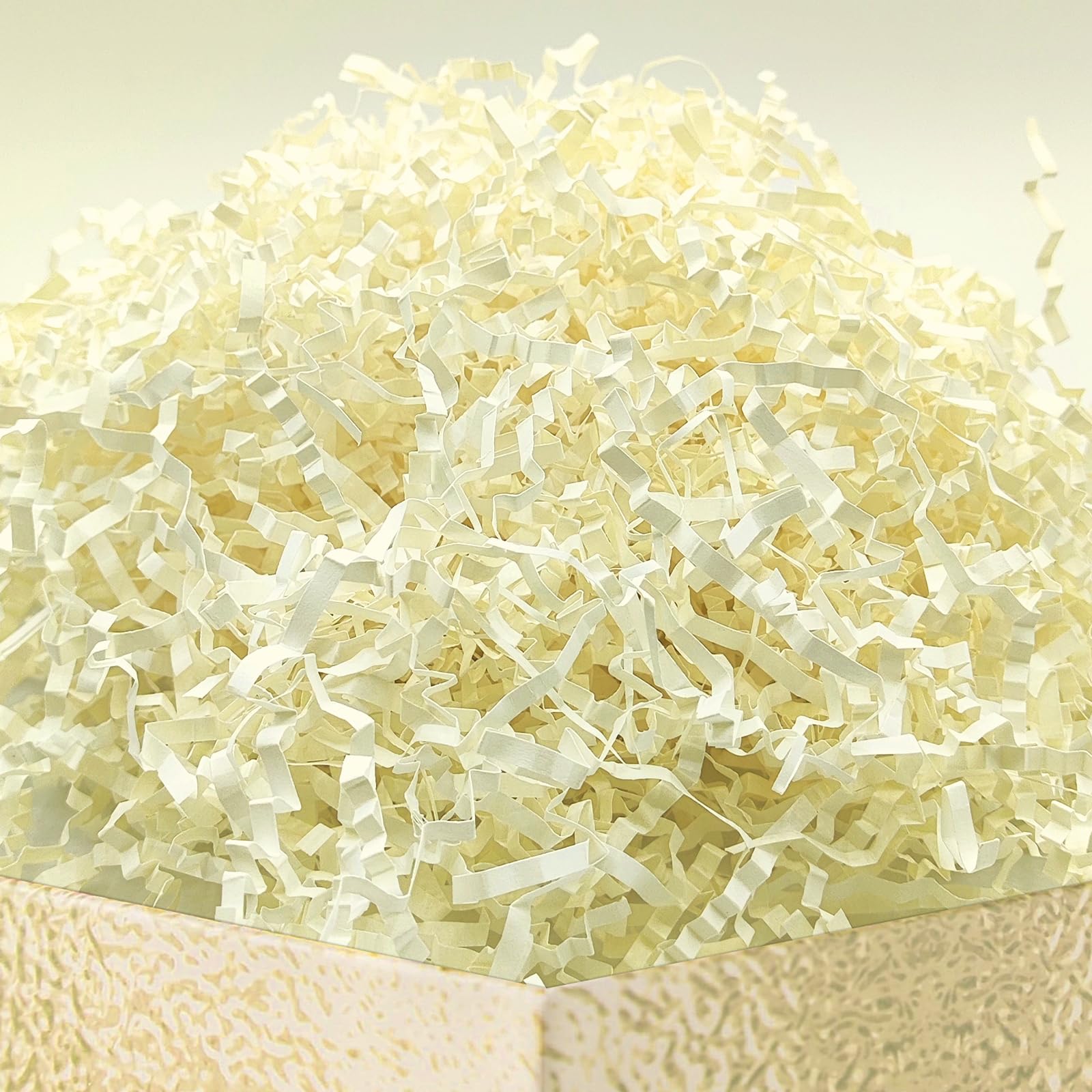 Amazon.com: DOTUHAO Crinkle Cut Paper Shred, Light Ivory Color Crinkle ...