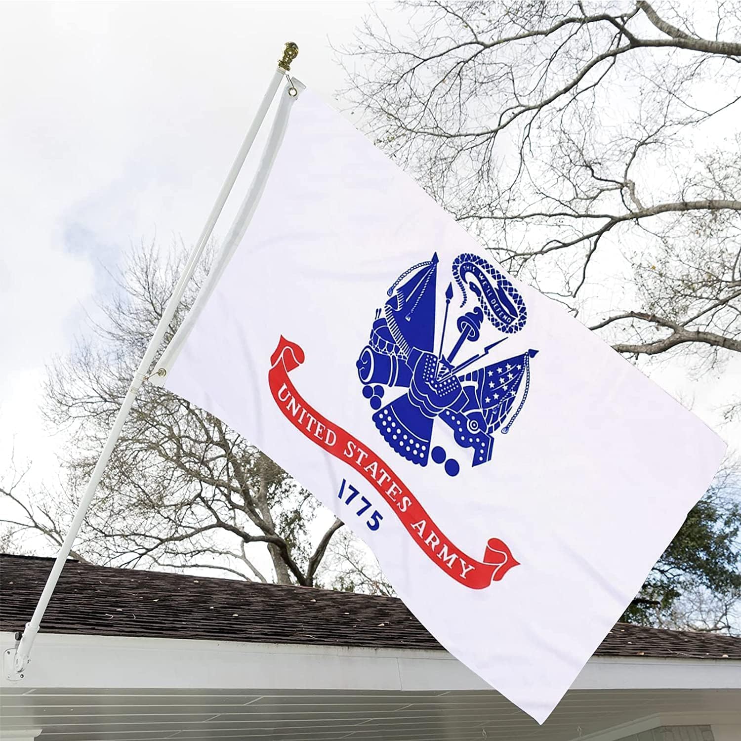 Amazon.com : Double Sided US Army Flag White 4x6 Heavy Duty United ...