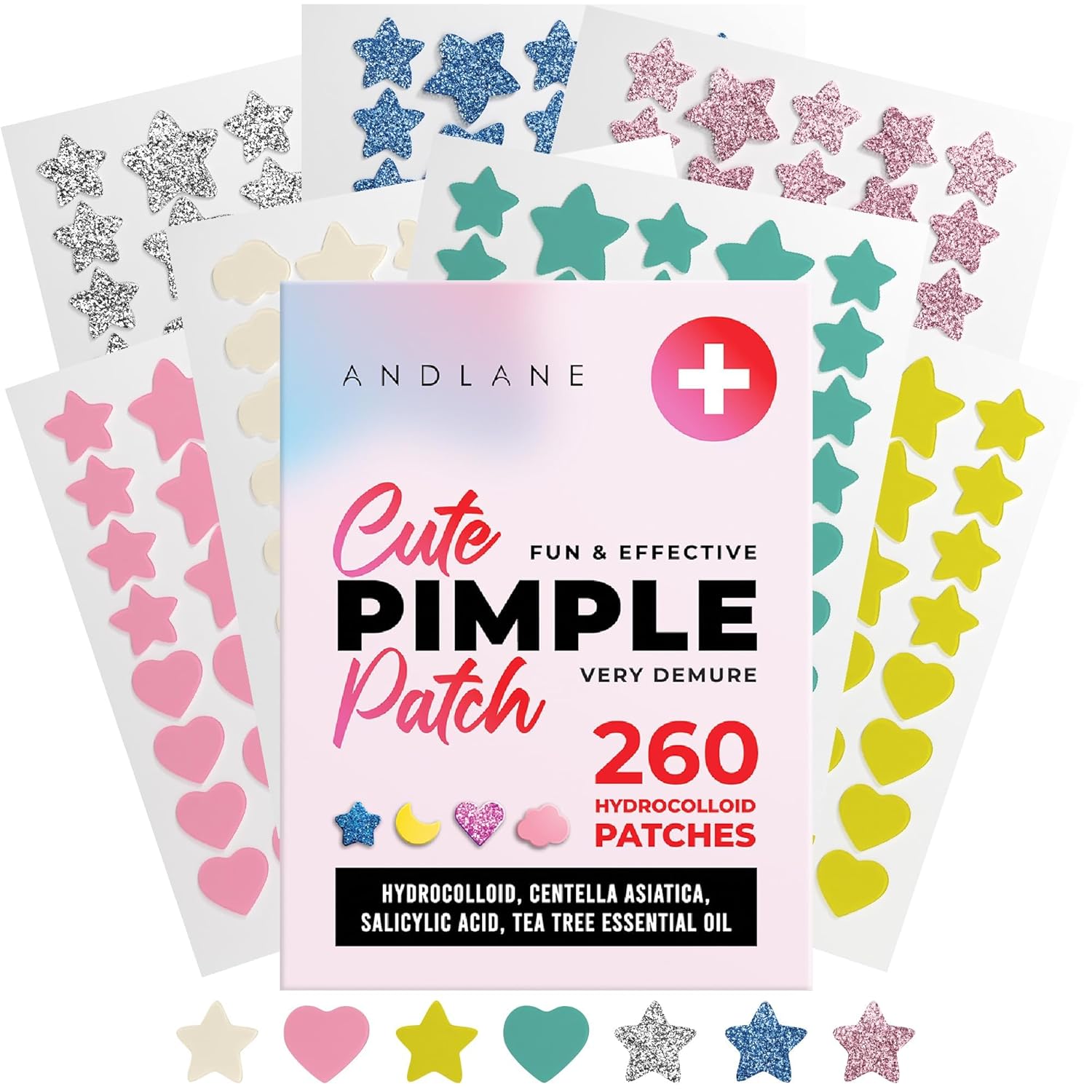 Amazon.com: 260Pcs Cute Pimple Patches for Face - Hydrocolloid Acne and ...