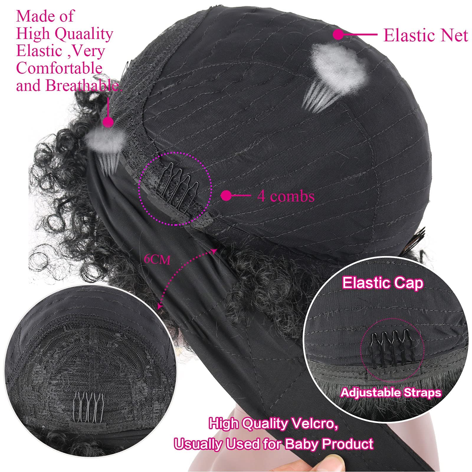 Snapklik.com : LEOSA Afro Kinky Curly Headband Wigs For Black Women ...
