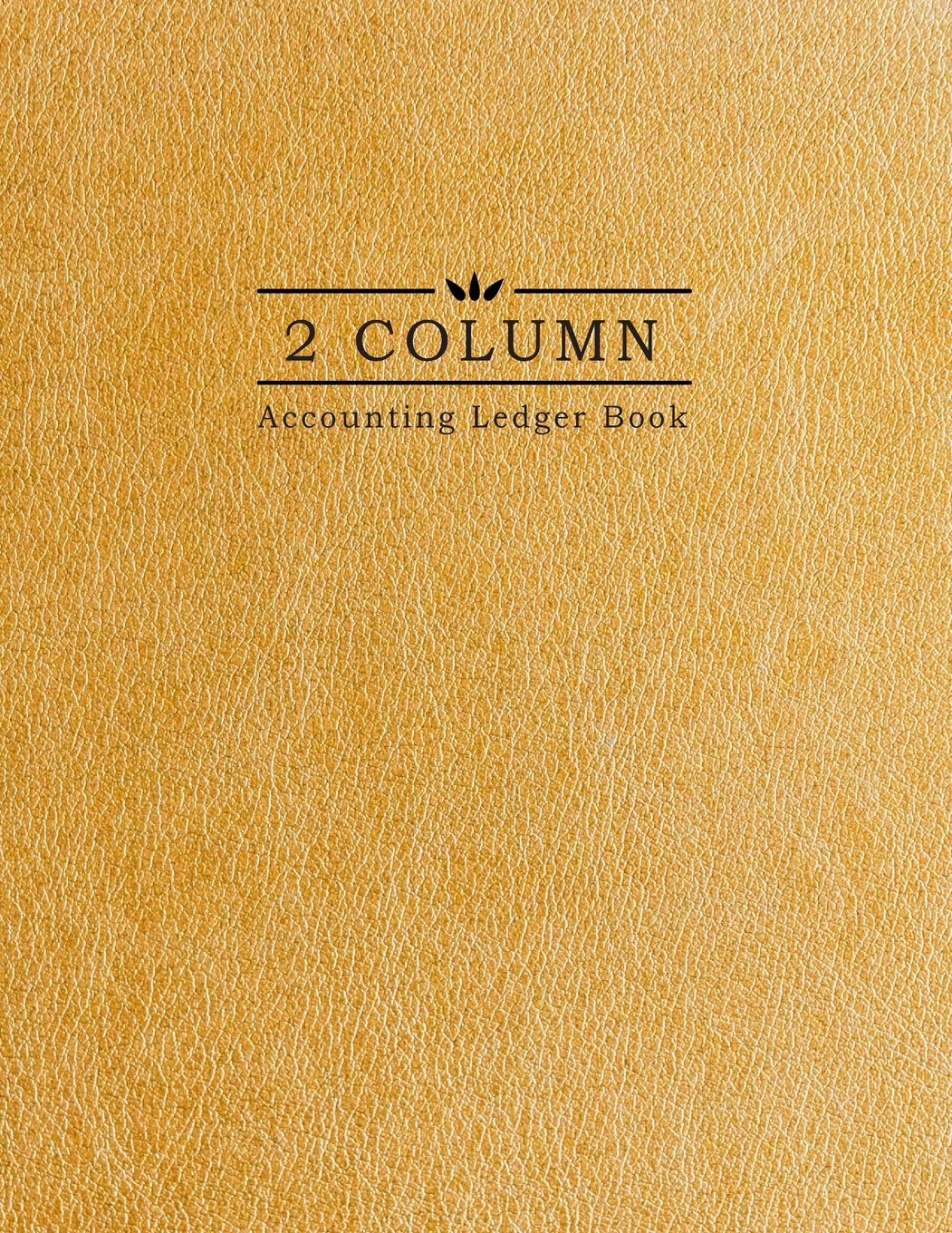 Amazon.com: 2 Column Accounting Ledger Book: Gold Leather Background ...