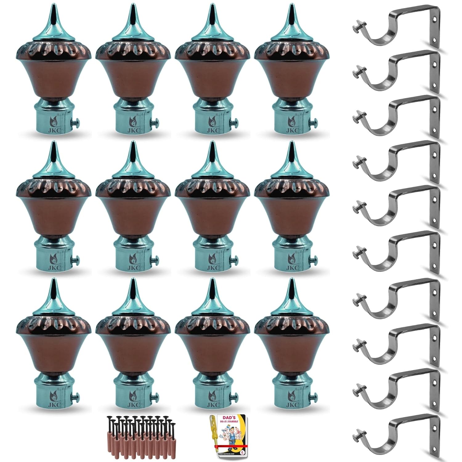 Buy JKC SS Rose Gold Perla Curtain Brackets and Holder with Rose Gold ...