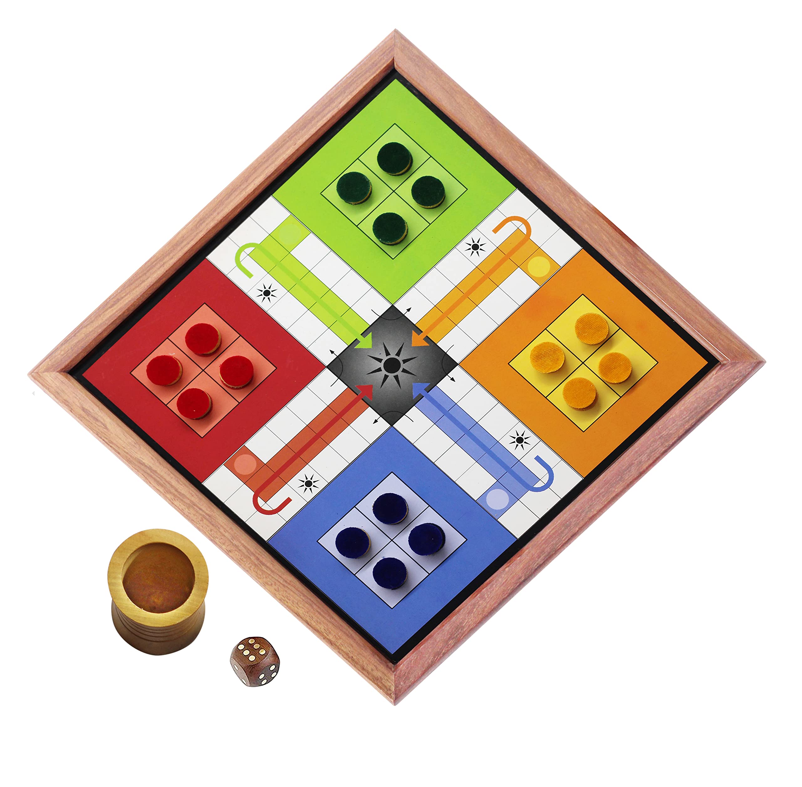 Craftcastle Handmade Wooden 2 In 1 Ludo Snakes And Ladders | Desertcart GB