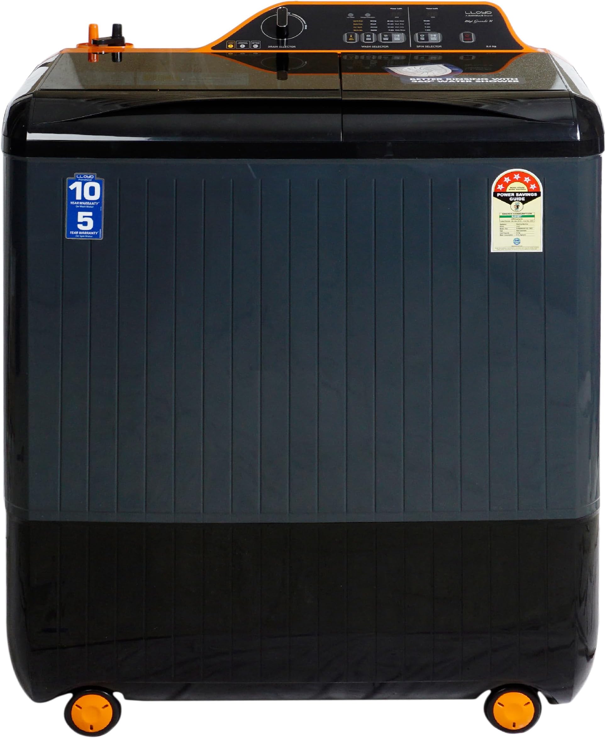 Havells Lloyd H 9.0 Kg 5 Star Semi-Automatic Digi Grande Top Load ...
