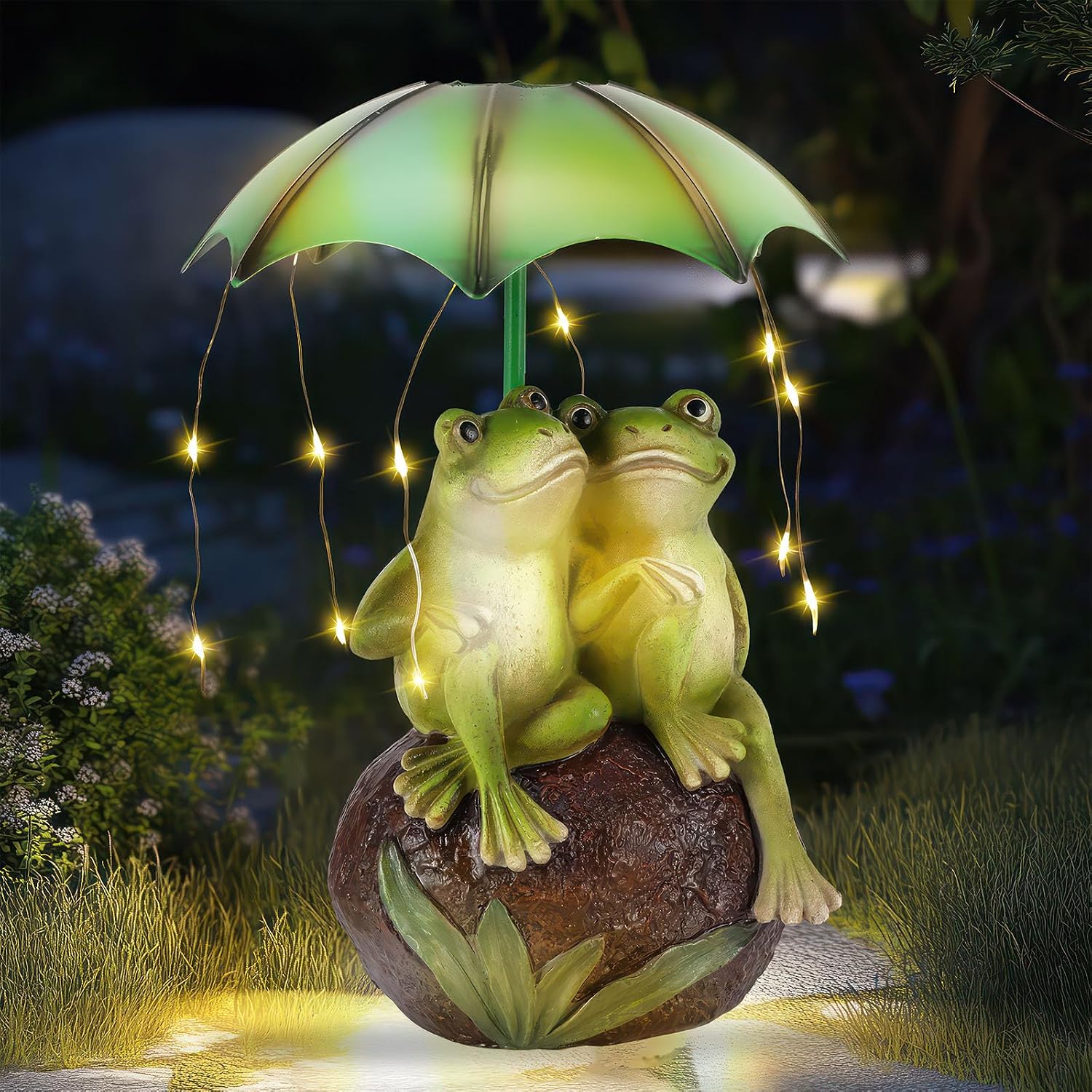 Solar Frosch Statue, Frosch Figuren Draußen Deko Solar Garten Figuren ...