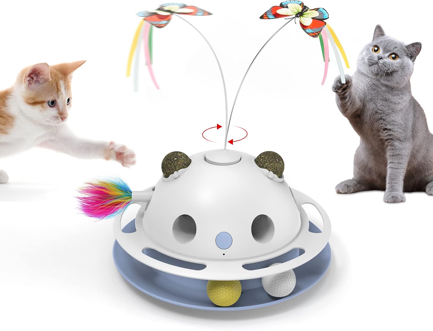 Amazon.com : Potaroma Cat Toys 4in1 Automatic Interactive Kitten Toy ...