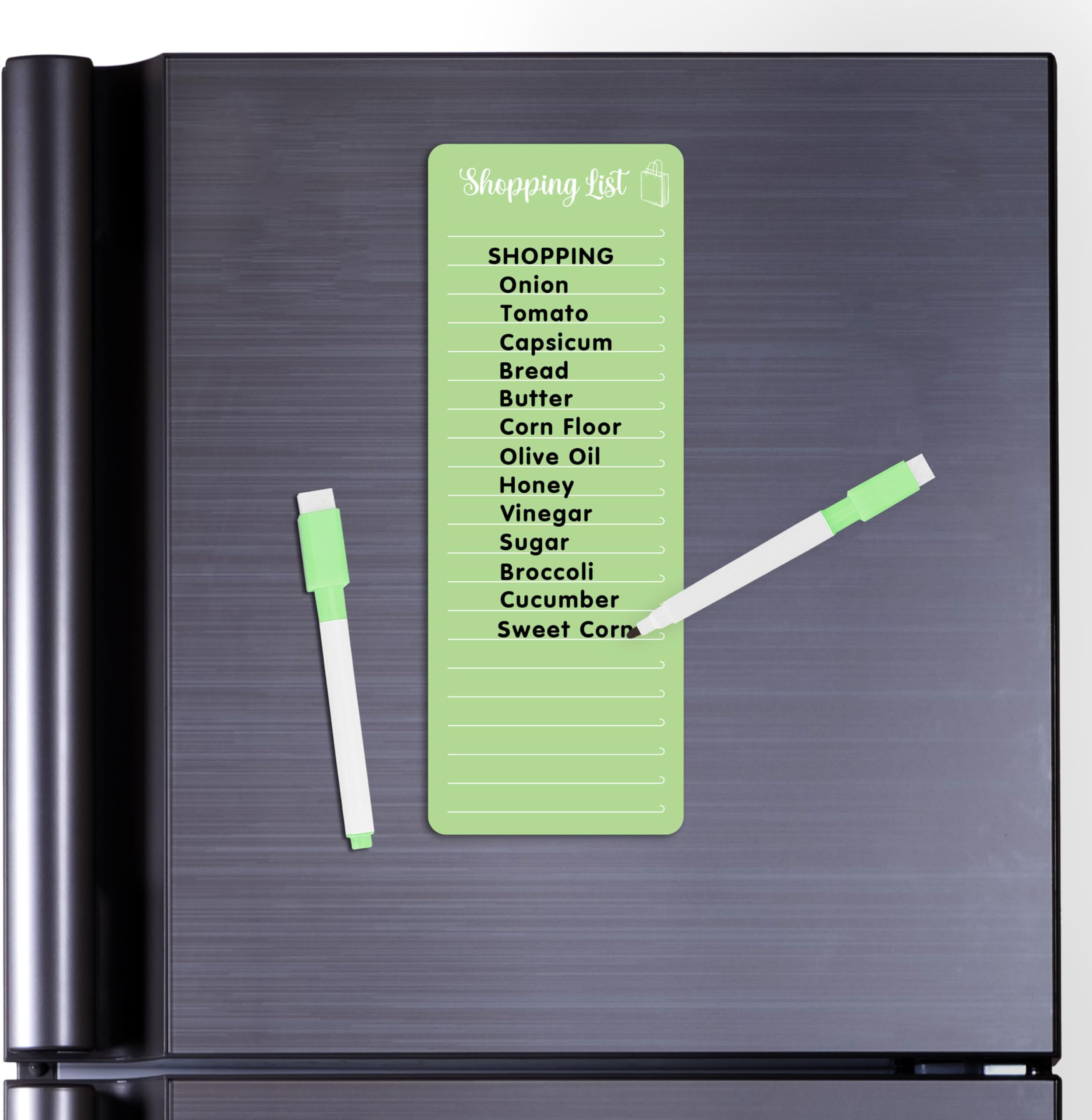 Clickedin Magnetic Shopping List Grocery Fridge Magnet, 10x24 cm ...