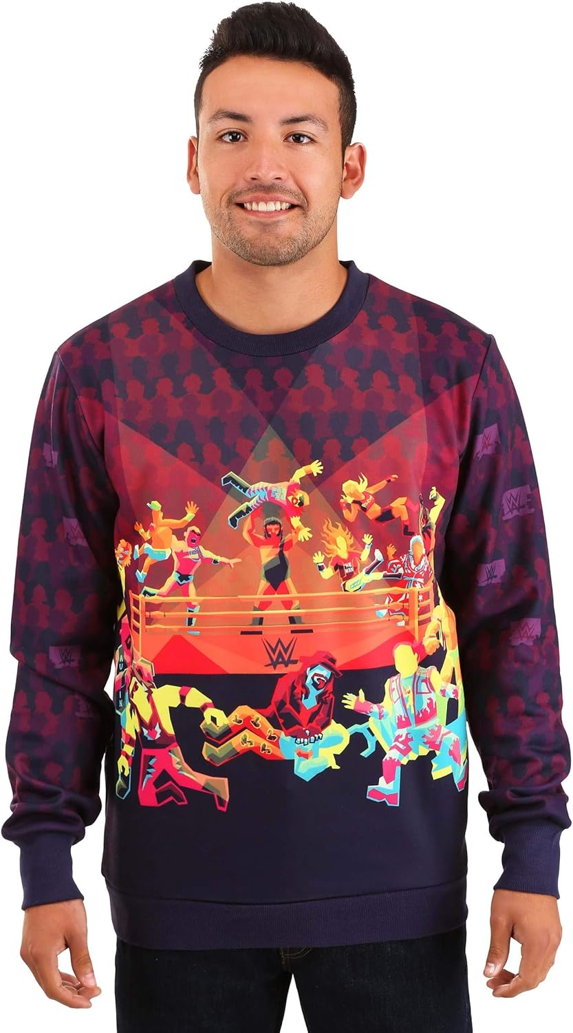 Amazon.com: Radical Rumble WWE Sweater for Adults, WWE Crewneck ...