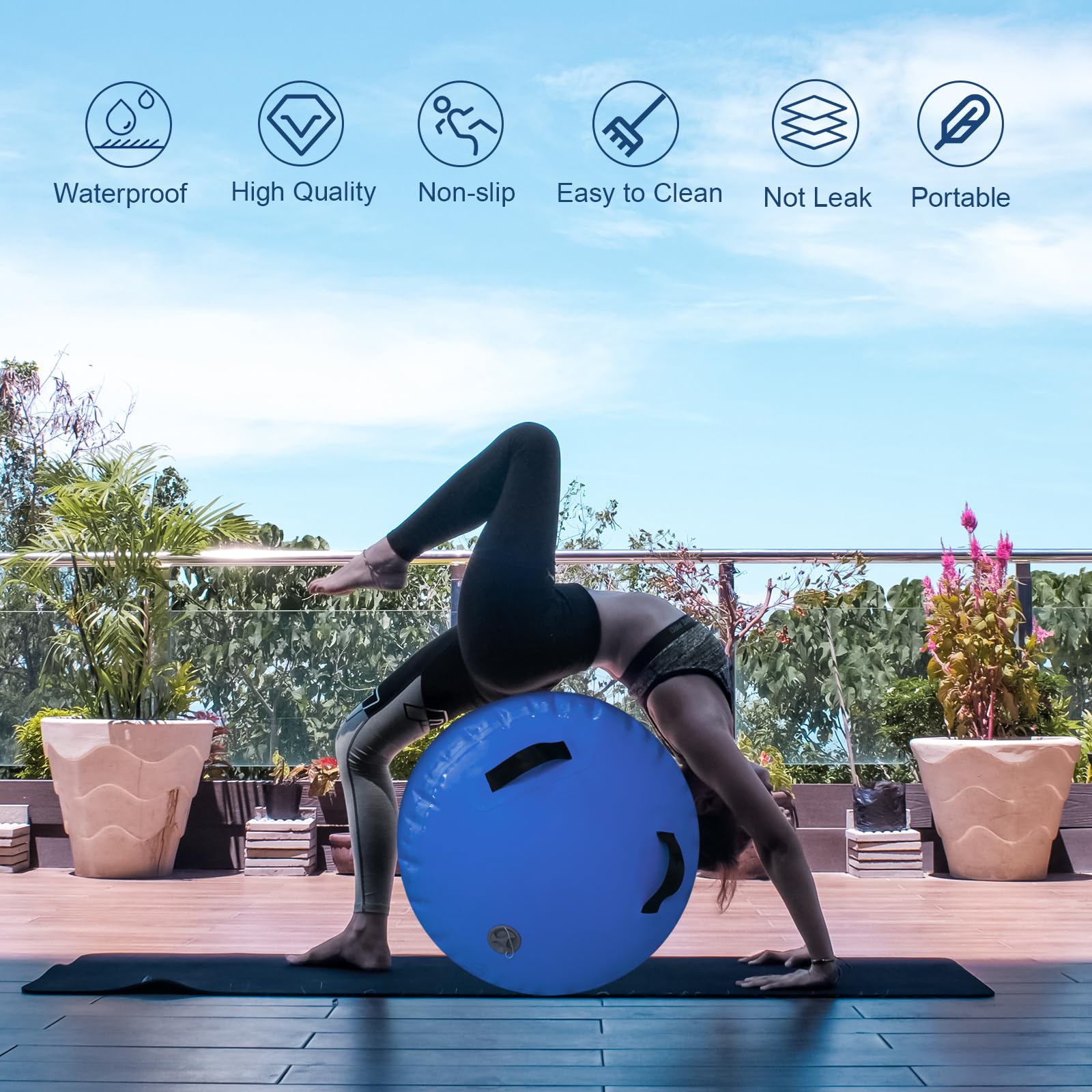 Snapklik.com : AKSPORT Air Roller Gymnastics Air Barrel For Backbends ...