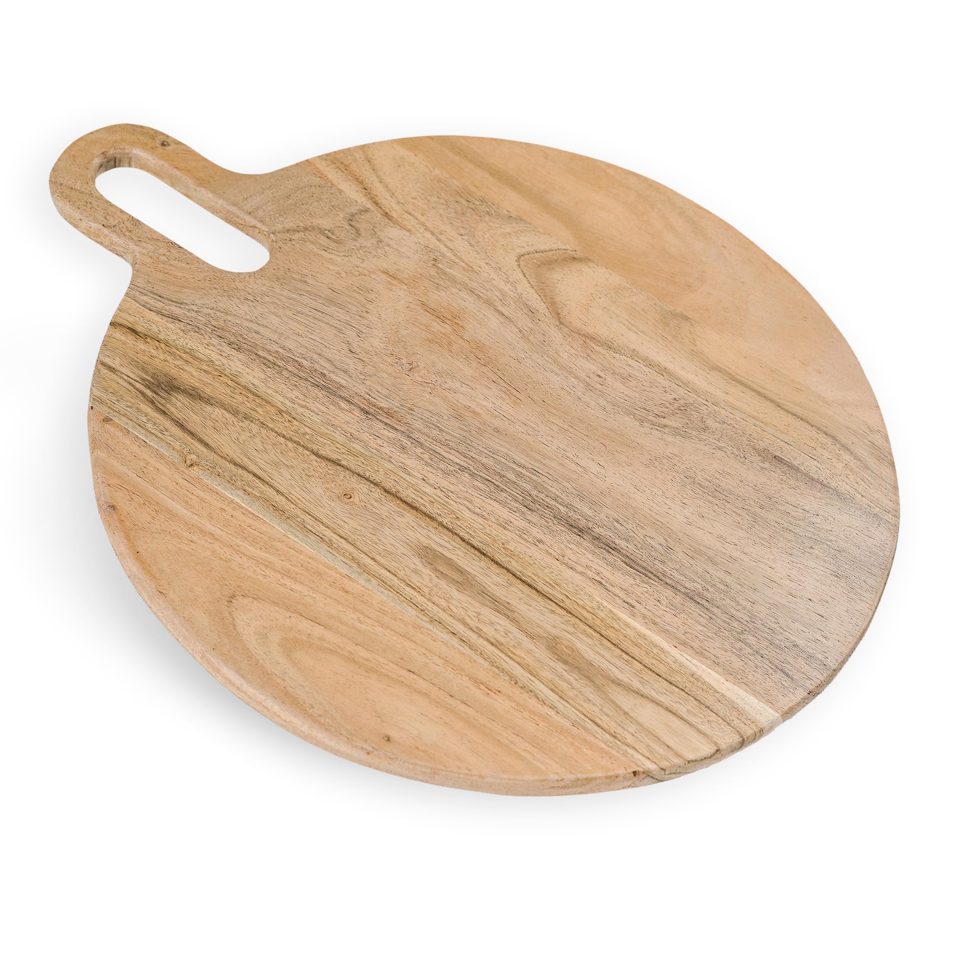The Fine Living Co. Round Serveware Board with Handle, Charcuterie ...