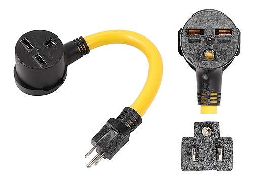 ONETAK NEMA 5-15P to 6-30R 120V 15 Amp 3 Prong Male Plug to 3 Prong ...