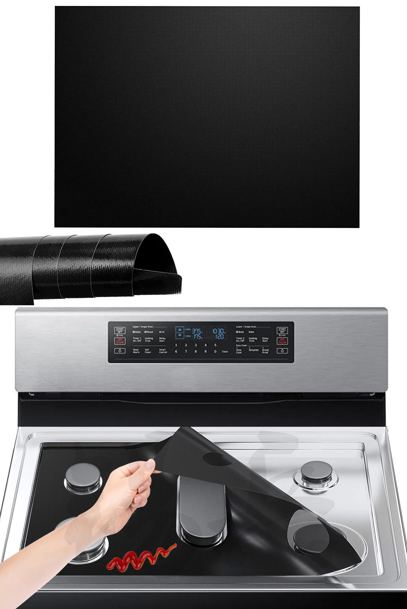 Buy Rubik 1pc Liner Sheet for Ovens Stovetops & Grills (60x40cm), Cut ...