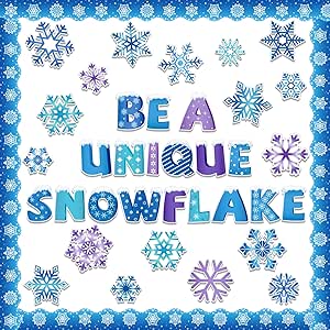 Amazon.com : Kepeel Winter Snowflake Bulletin Board Classroom ...