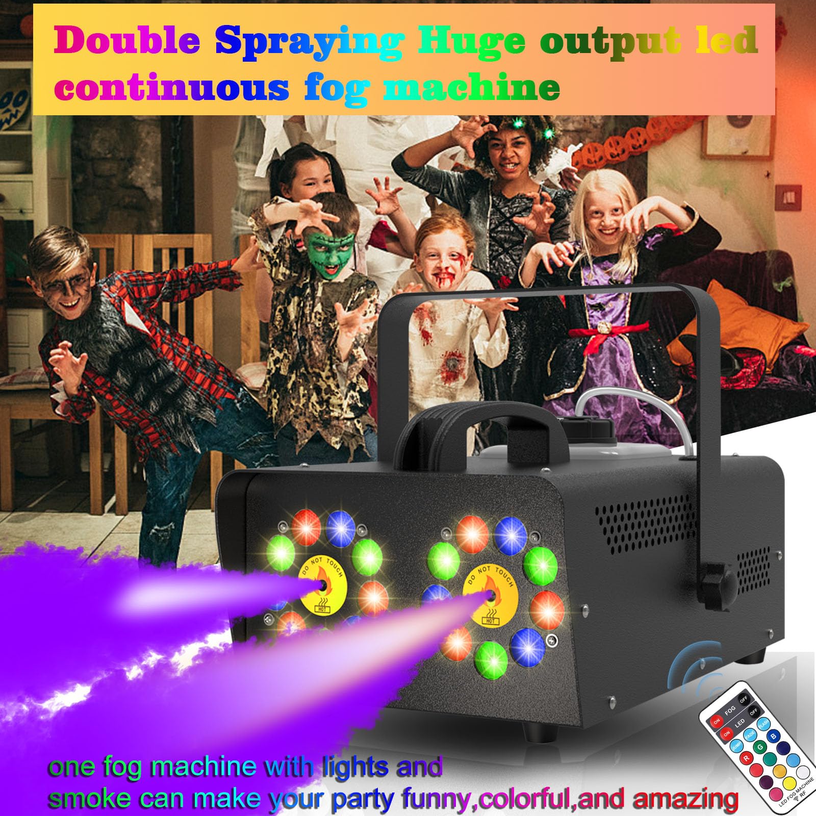 IMONE Continuous Fog Machine Outdoor,1200W High Output Smoke Machine ...