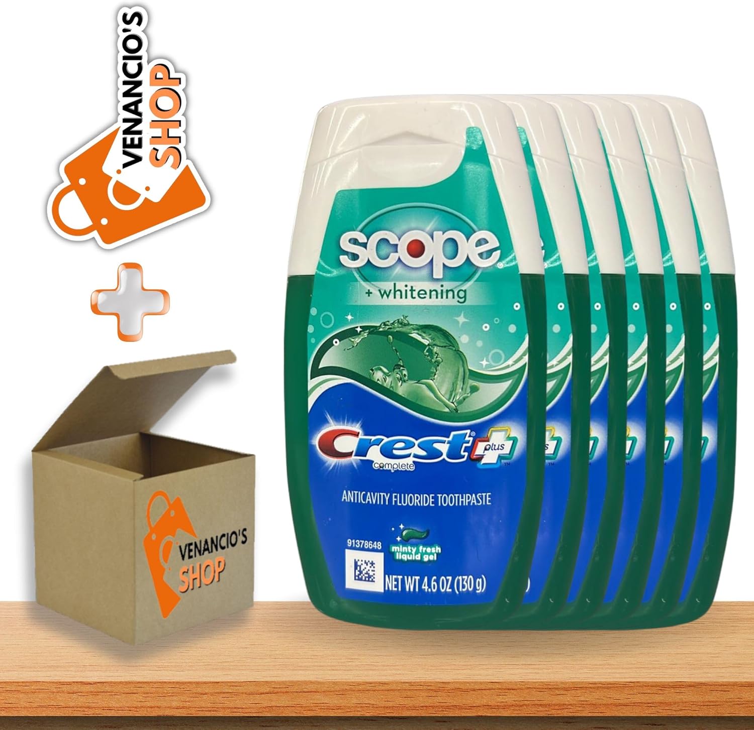 Amazon.com: Crest Plus Scope Toothpaste Liquid Gel, Minty Fresh 4.6 oz ...