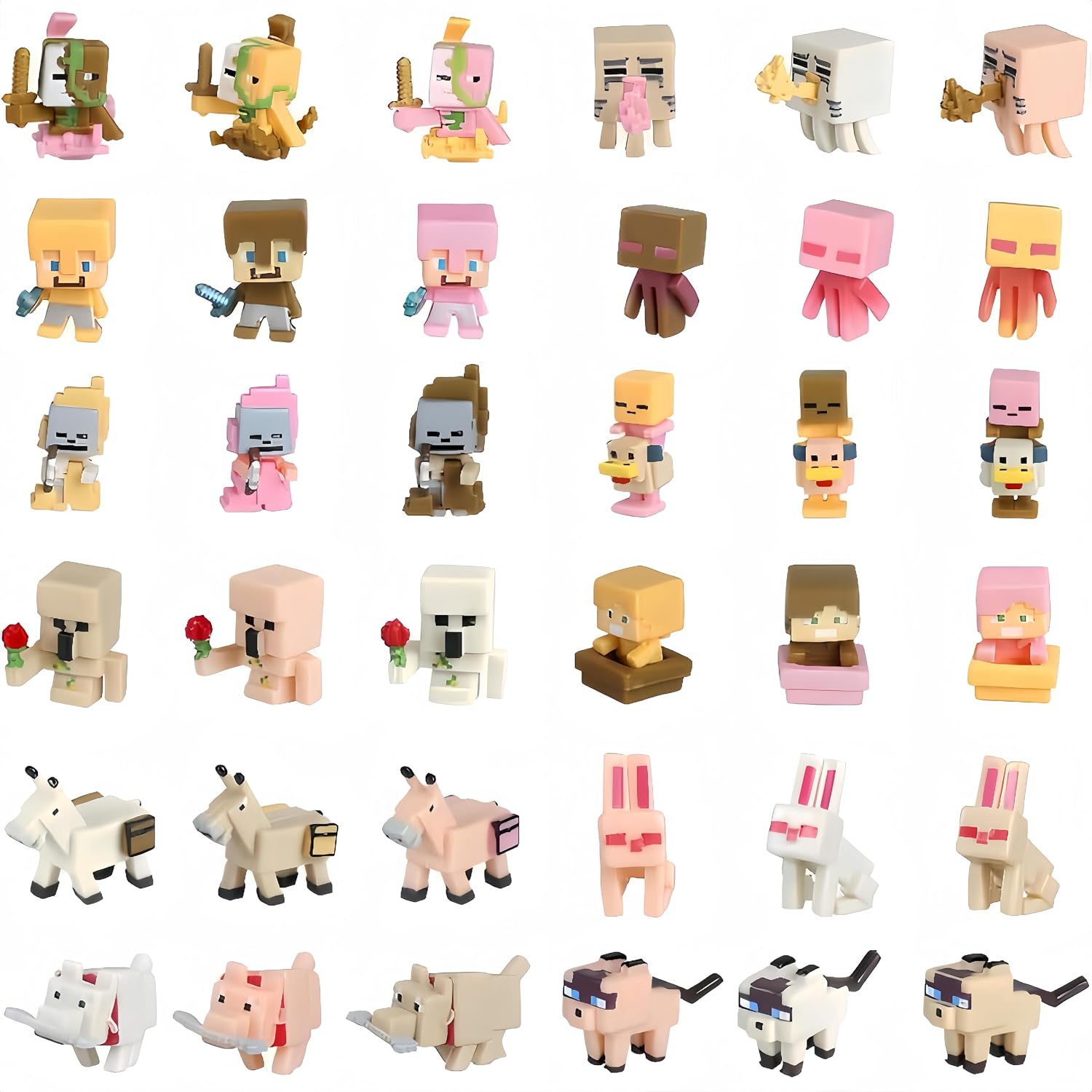 Amazon.com: Mini Miner Figures Cake Topper - 36 Pcs Action Figures Toys ...