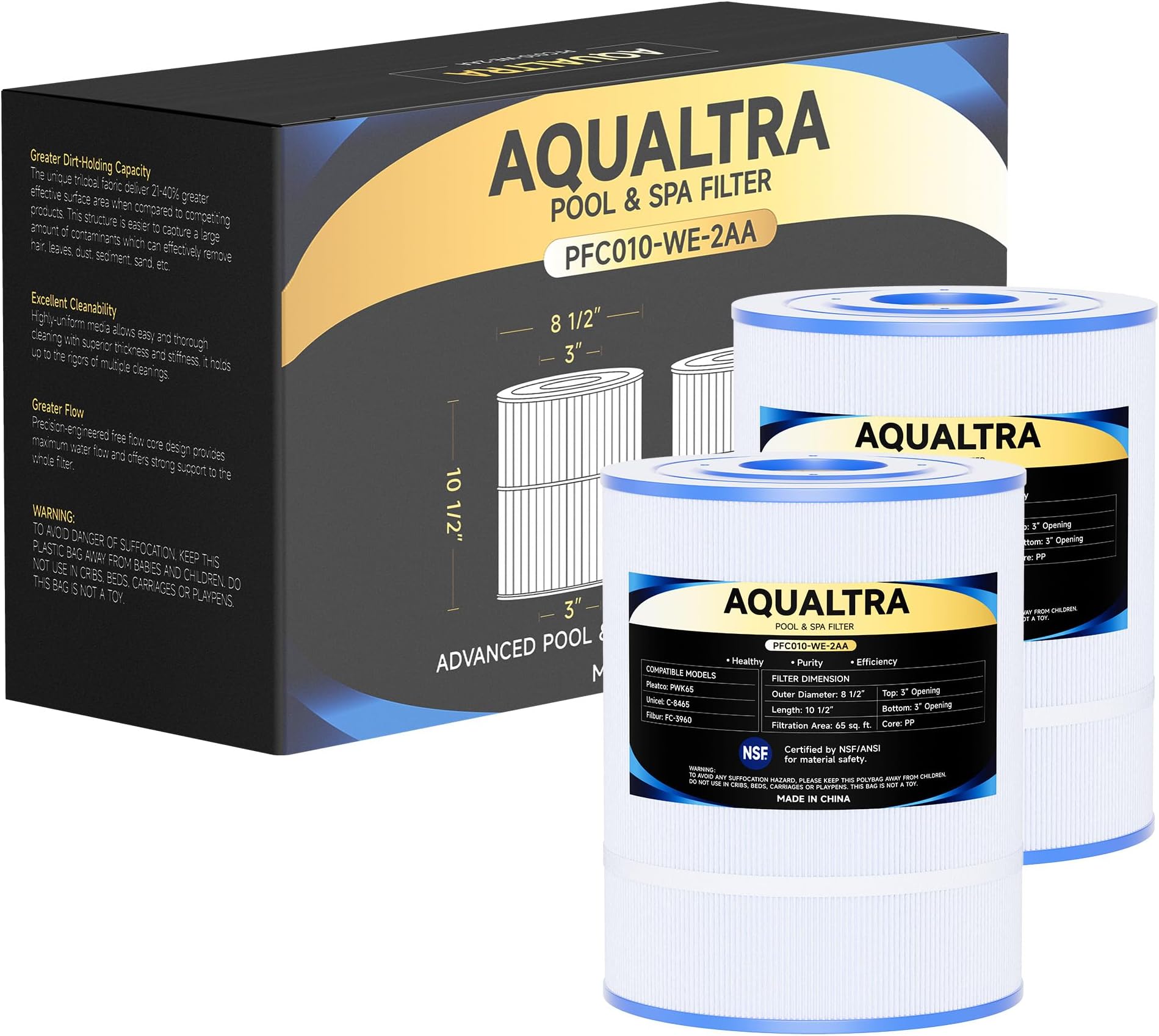 Amazon.com : AQUALTRA PDM28 Spa Filter Replaces Aquarest Dream Maker ...