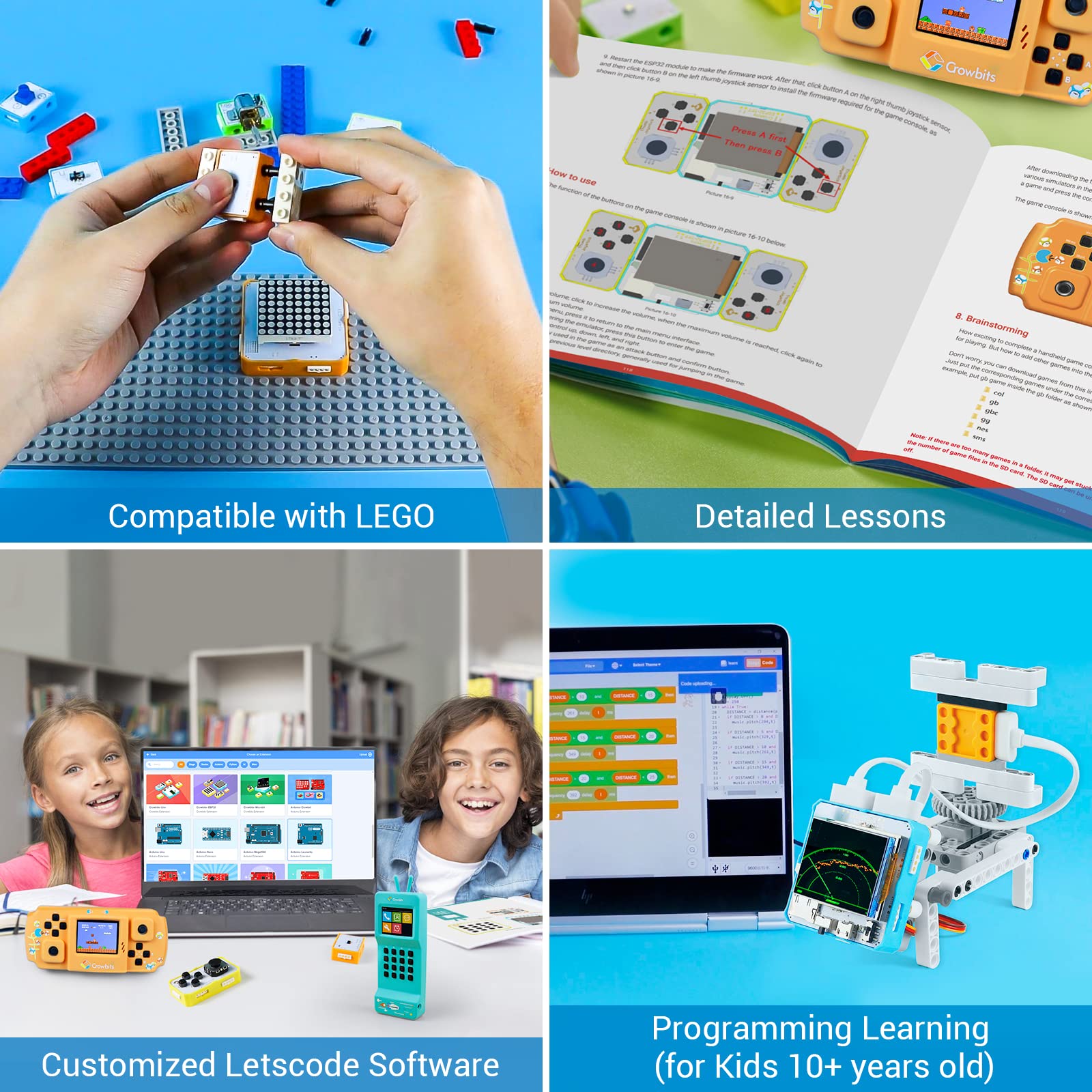 Snapklik.com : Programming Learning Kit, 3-in-1 Coding Block Toy For Kids 10+, Compatible