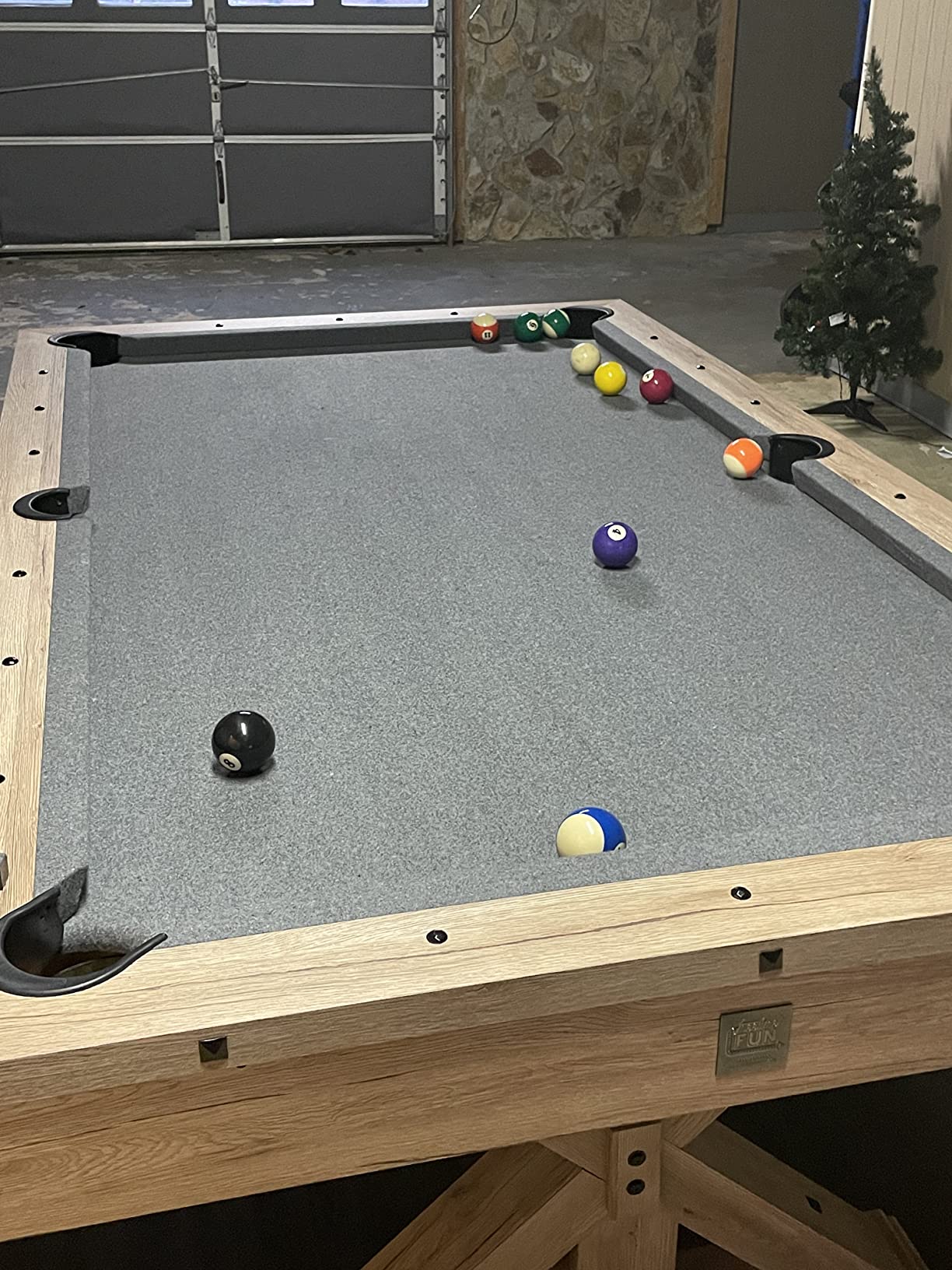 $48/mo - Finance 7 FT 3 in 1 Multi Game Pool Table with Dining Top Pool ...