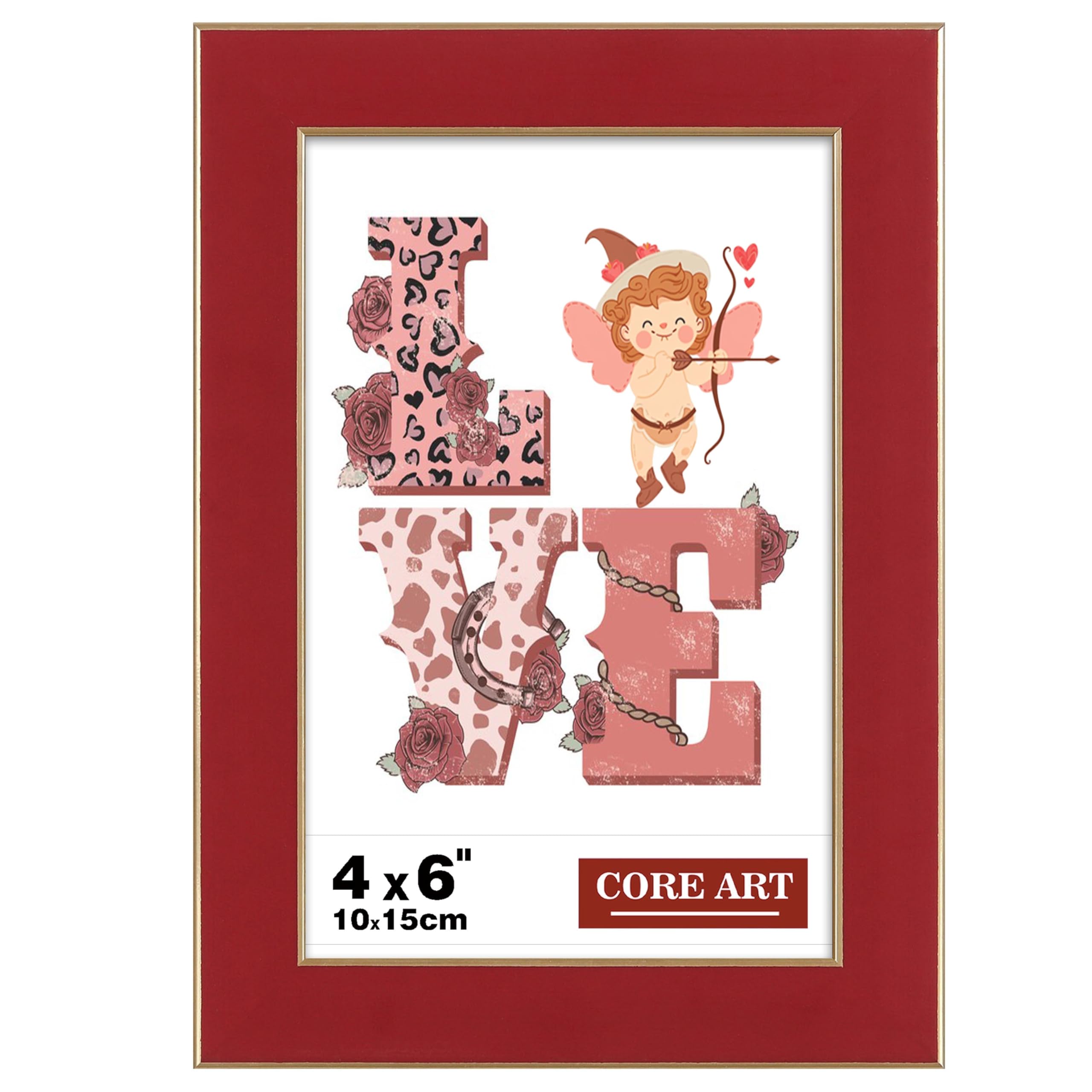 Amazon.com - CORE ART 4x6 Picture Frame Red Photo Frame, 4 by 6 ...