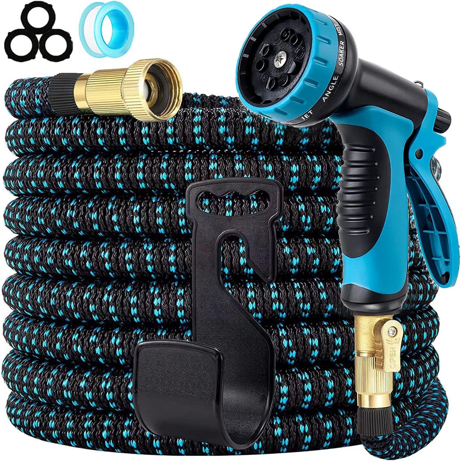 Flexi Hose Expandable Garden Hose - 100FT Heavy Duty Water Hose ...