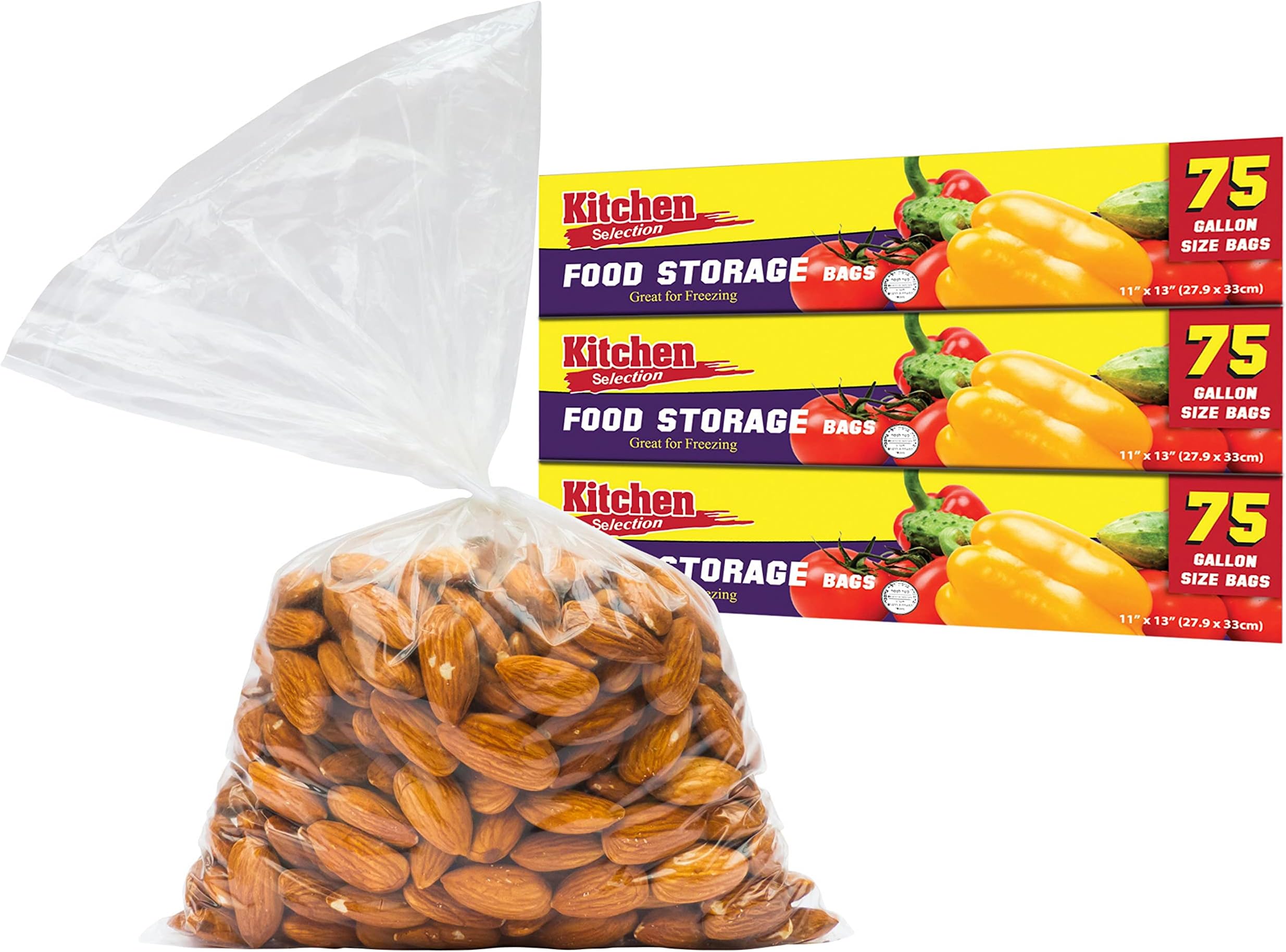 Amazon.com: Baggies Food Storage Bags with Ties, Gallon (Case of 12)