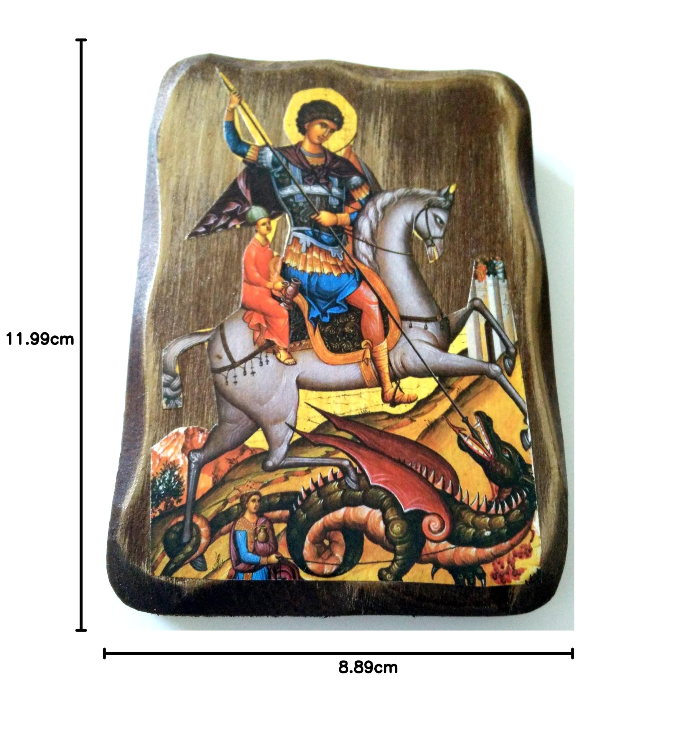 St Demetrios Symbol Icona In Legno Di San Demetro A Cavallo - Greco ...