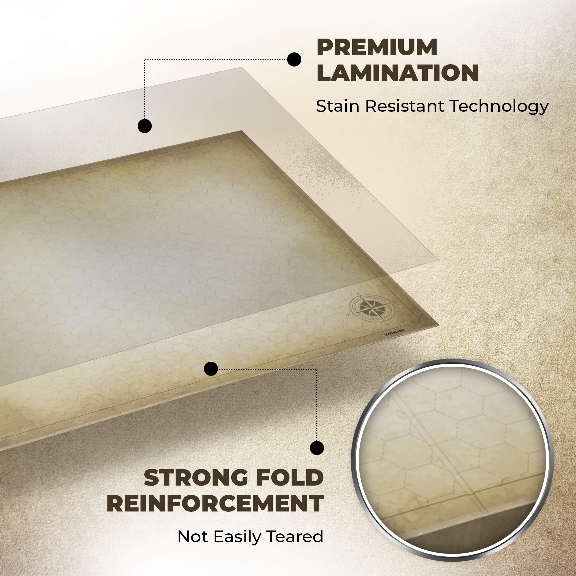 Buy EVERGAME Foldable Reusable DND Mat for Usage with Dungeons and ...