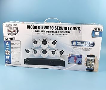 Amazon.com : Night Owl 8-Channel HD DVR with 1TB HDD, 8 1080p Cameras ...