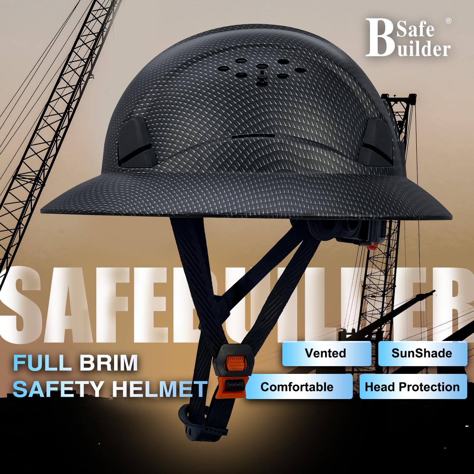 Snapklik.com : SAFEBUILDER Full Brim Hard Hats Construction Hardhats ...