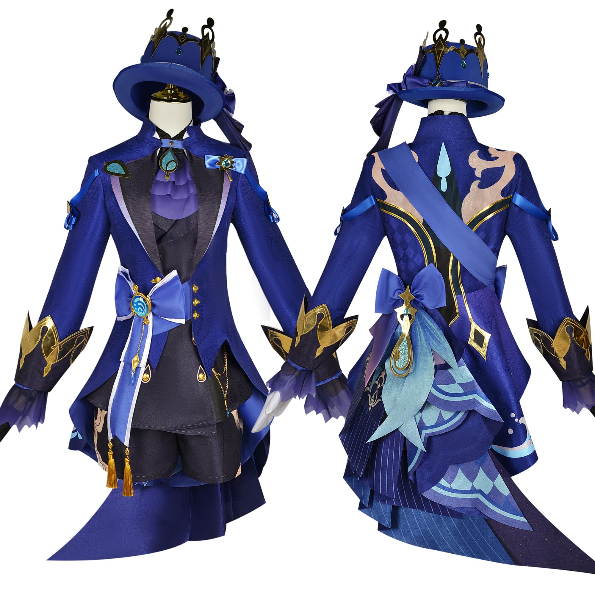 Snapklik.com : Genshin Impact Focalors Furina Black Form Cosplay Costume