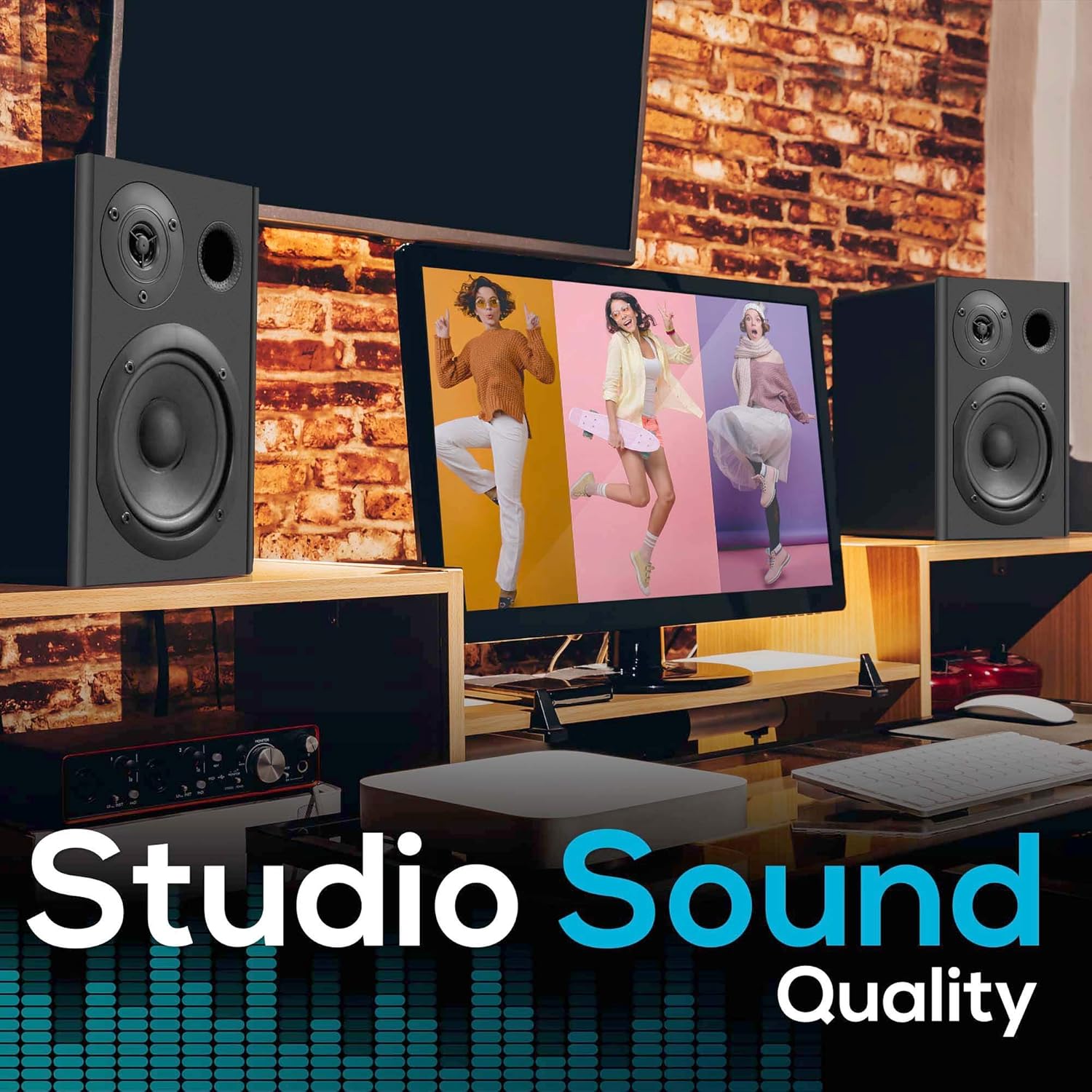 Altavoces para monitor de estudio con Bluetooth, 400 vatios, altavoces ...