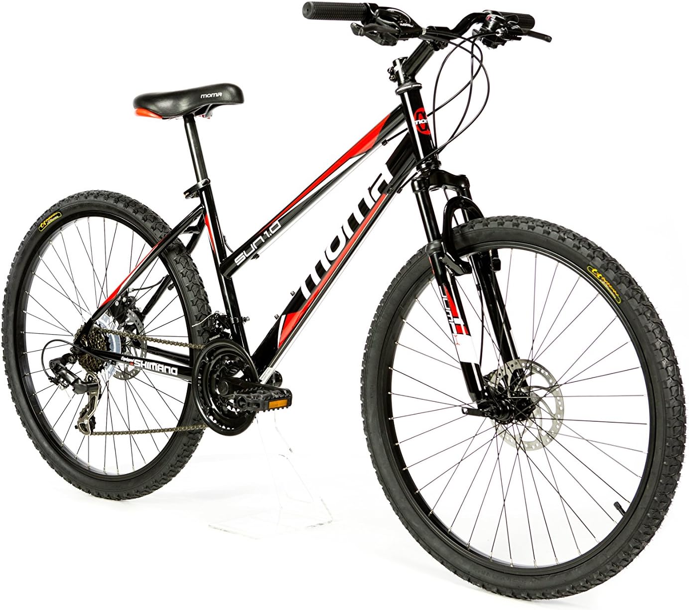 Moma Bikes, SUN 26", Mountain Bike, Black, SHIMANO 21 Speeds, Disc ...