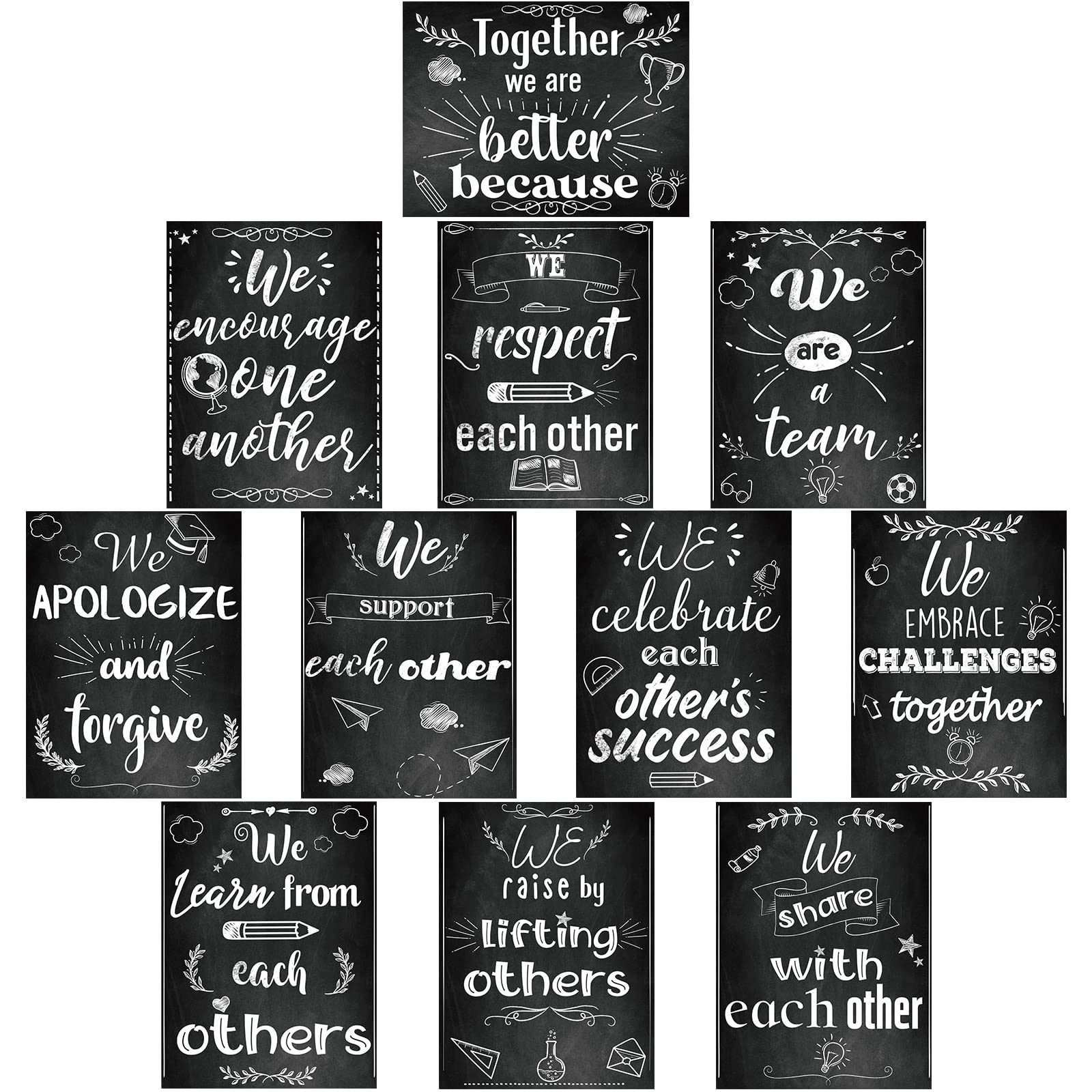 Buy 11 Pcs Inspirational Sayings s Classroom Motivational Wall s ...
