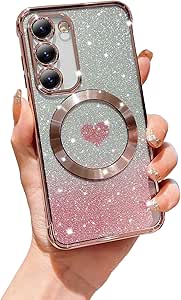 Amazon.com: FABSPARK for Samsung Galaxy S25 Phone Case,Compatible with Magsafe,Magnetic Plating ...
