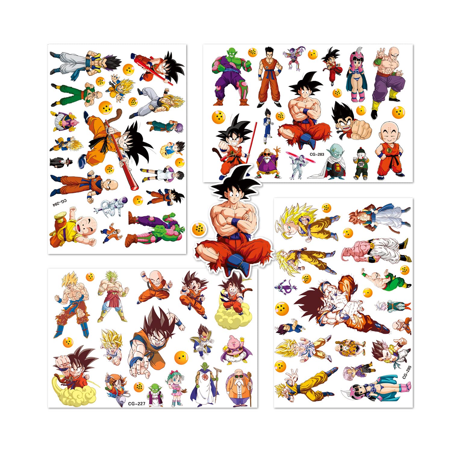 Buy Dragon Ball Z Temporary Tattoos Stickers for Kids cute cartoon ...