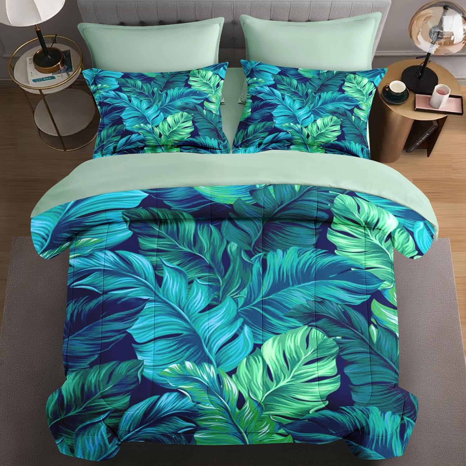 Amazon.com: WeCozy 7 Pcs Queen Size Comforter Set with 2 Pillowcases ...