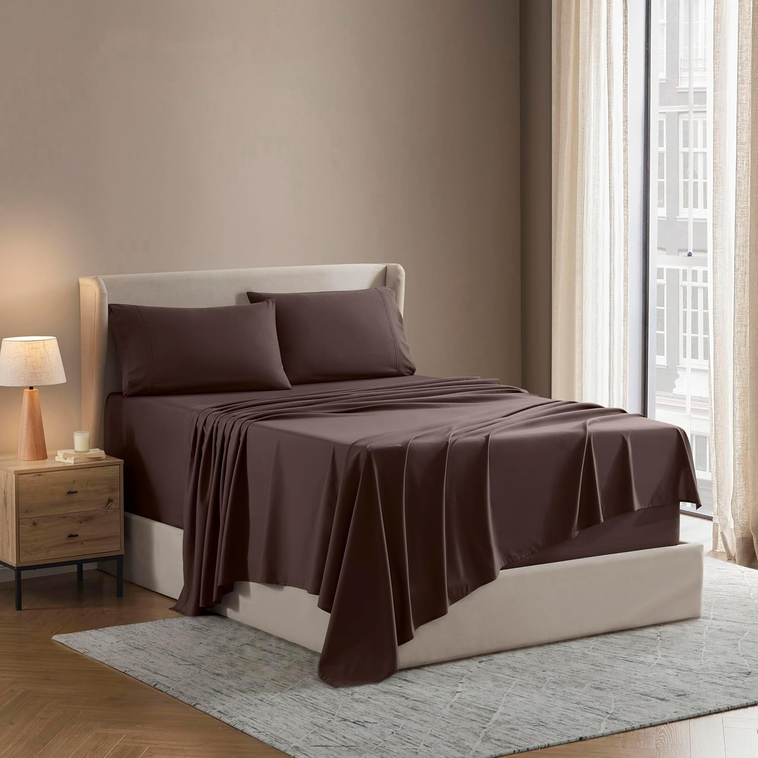 Amazon.com: Nestl Full XL Sheet Set - Luxury 1800 Ultra-Soft Microfiber ...