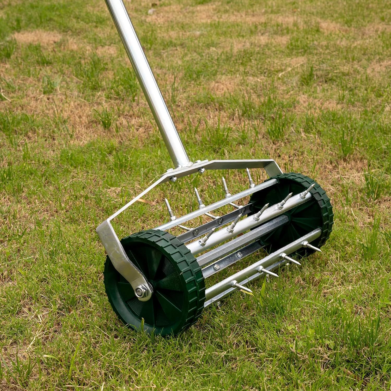 Amazon.com : Heavy Duty Rolling Lawn Aerator,Rolling Lawn Aerator ...