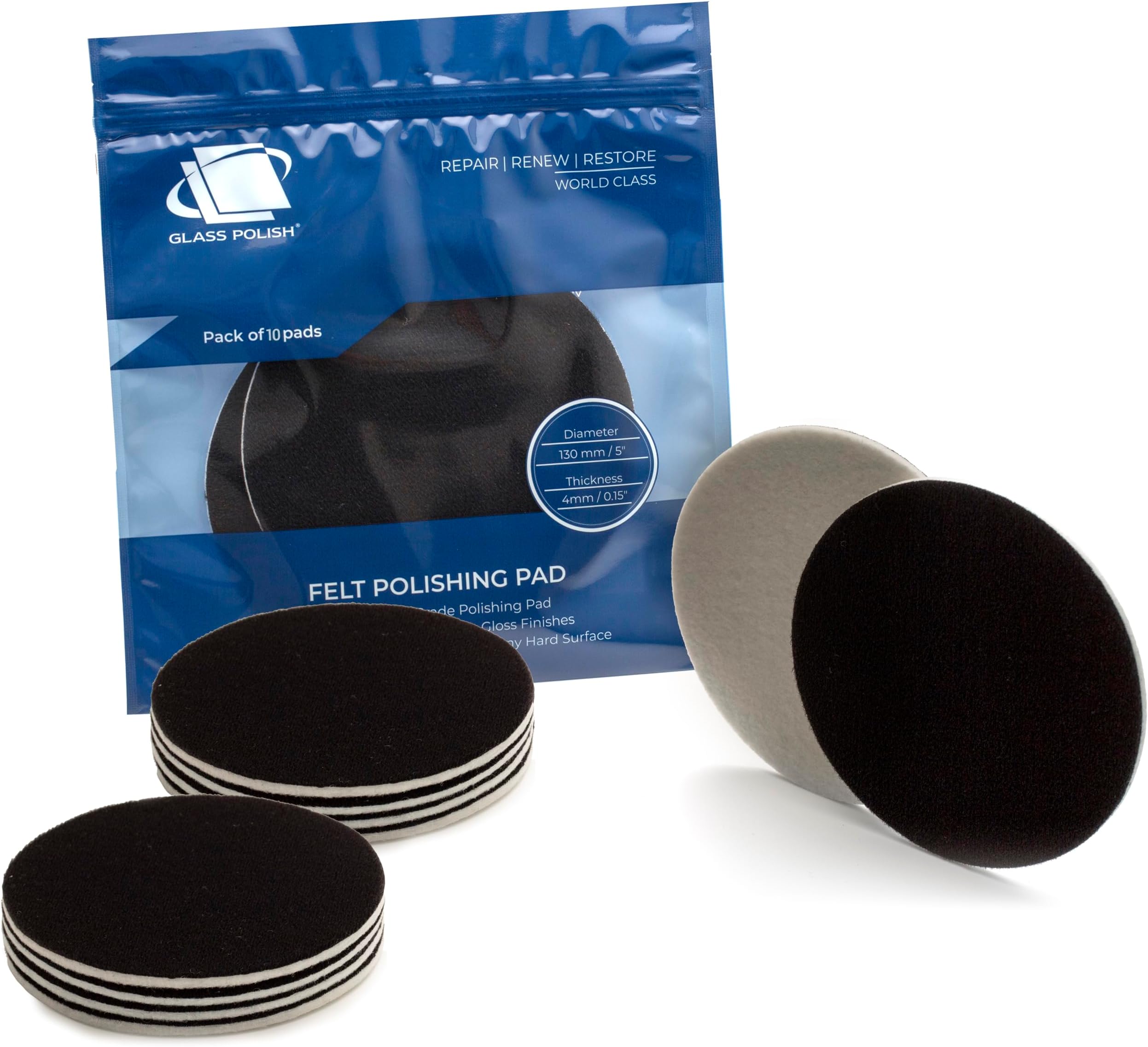Glass Polish 11008 GP-PRO Felt Polishing Pads for Polishing Glass ...