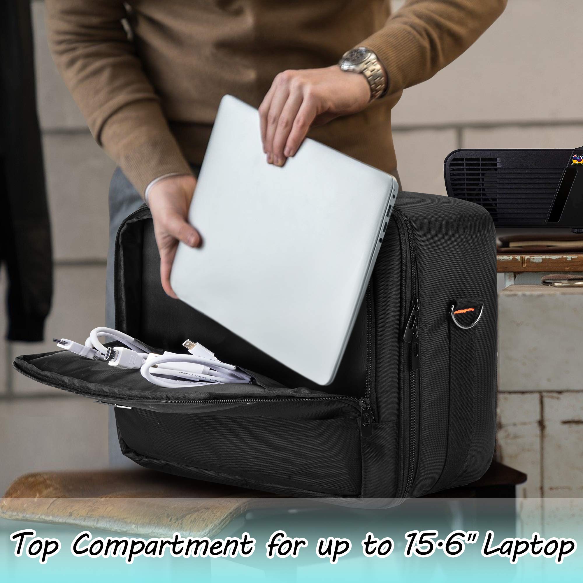 Snapklik.com : CURMIO Projector Carrying Case, Projector Bag