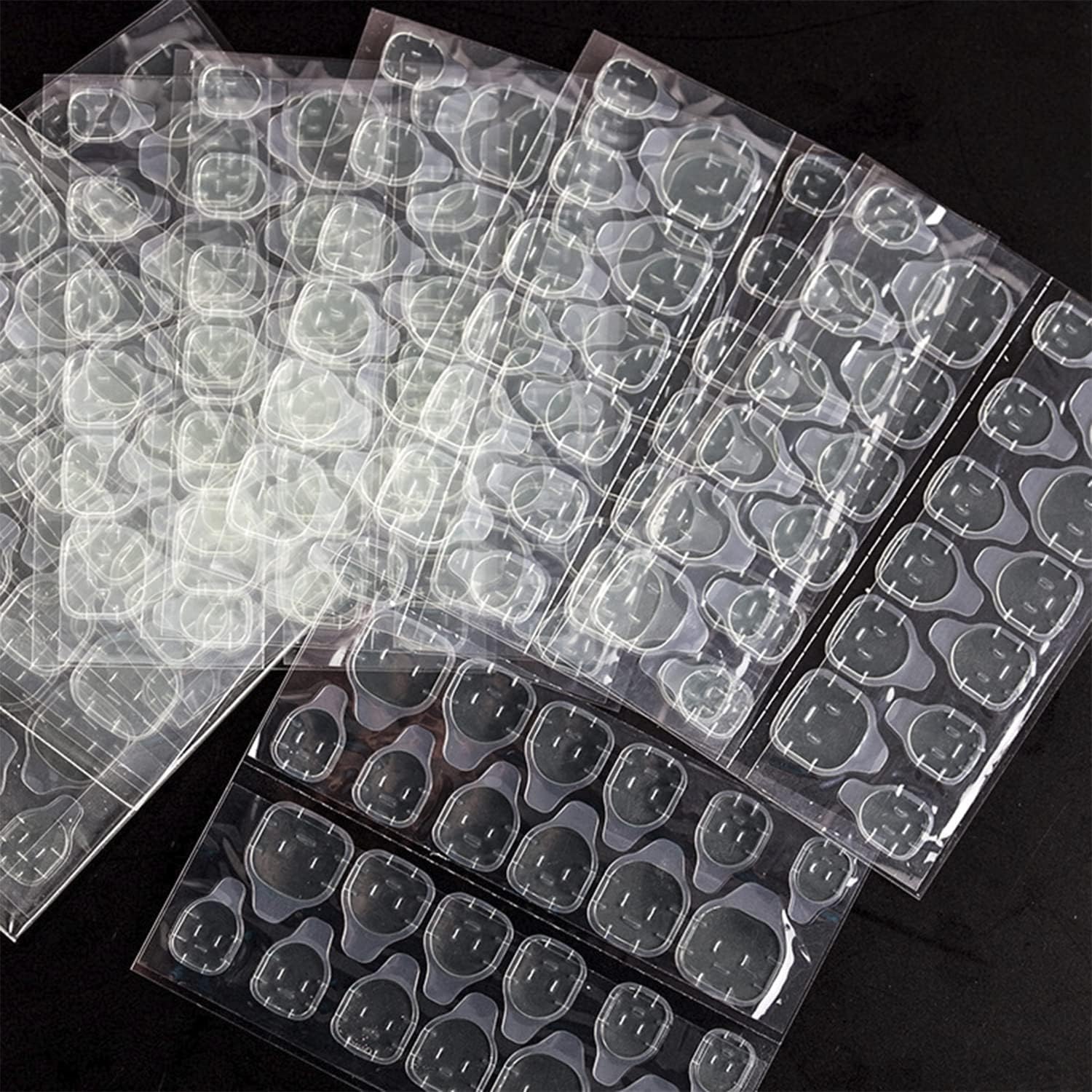 15 Sheets/360pcs Nail Art Invisible Jelly Sticker, Double Sided Nail ...