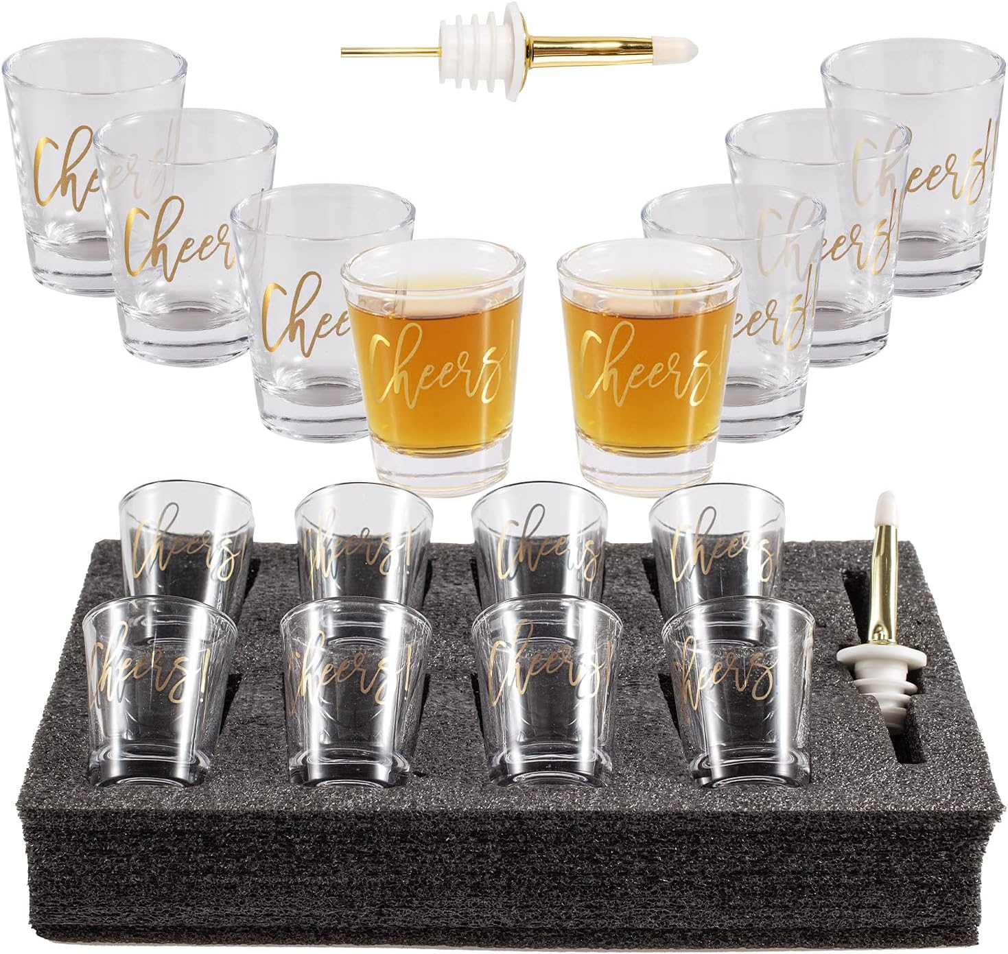 Amazon.com | wookgreat 16 Pack Shot Glasses Set, 2oz Mini Tiki Glasses ...