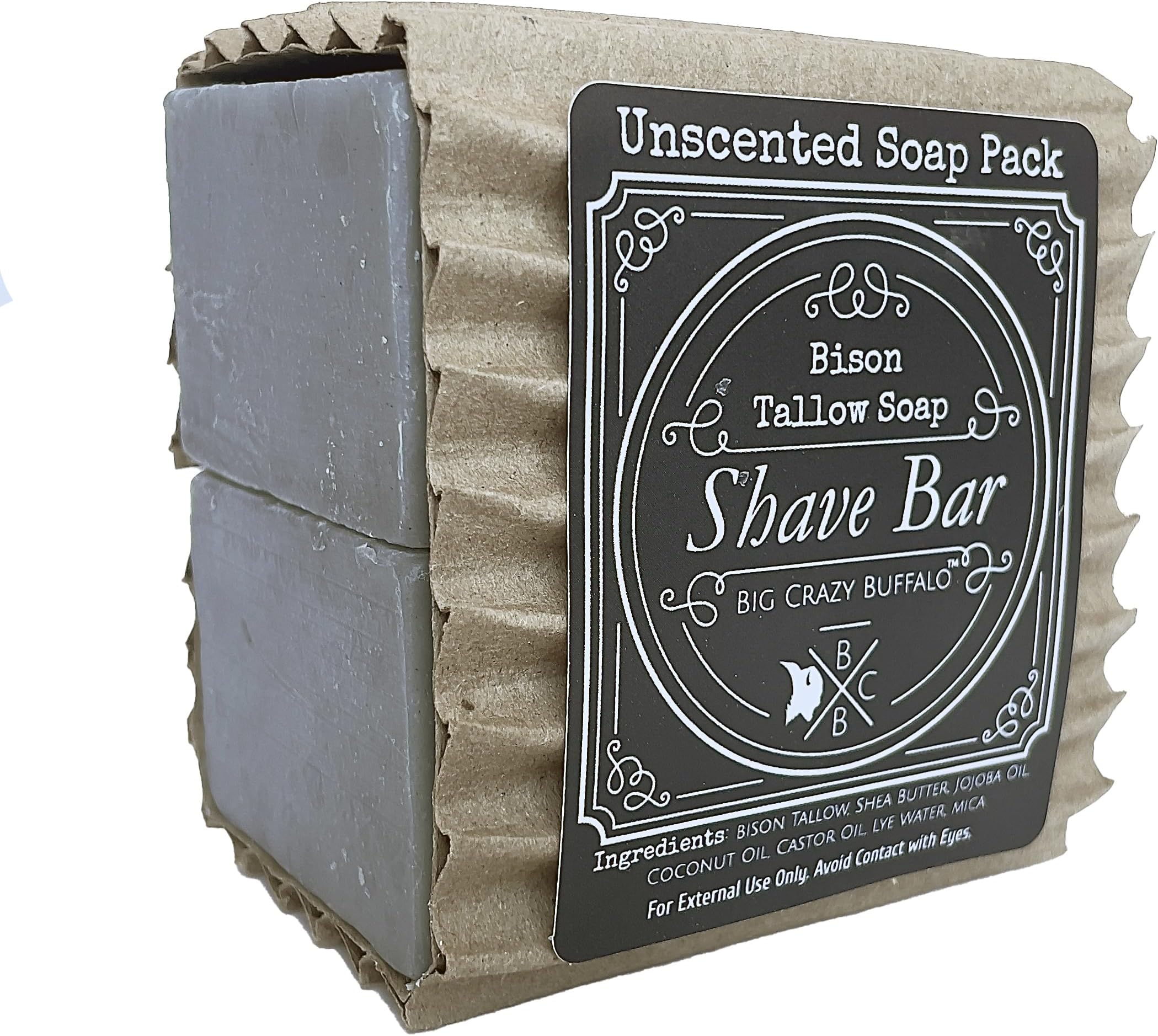 Amazon.com: Big Crazy Buffalo Pure Bison Tallow Buff Shave Bar ...
