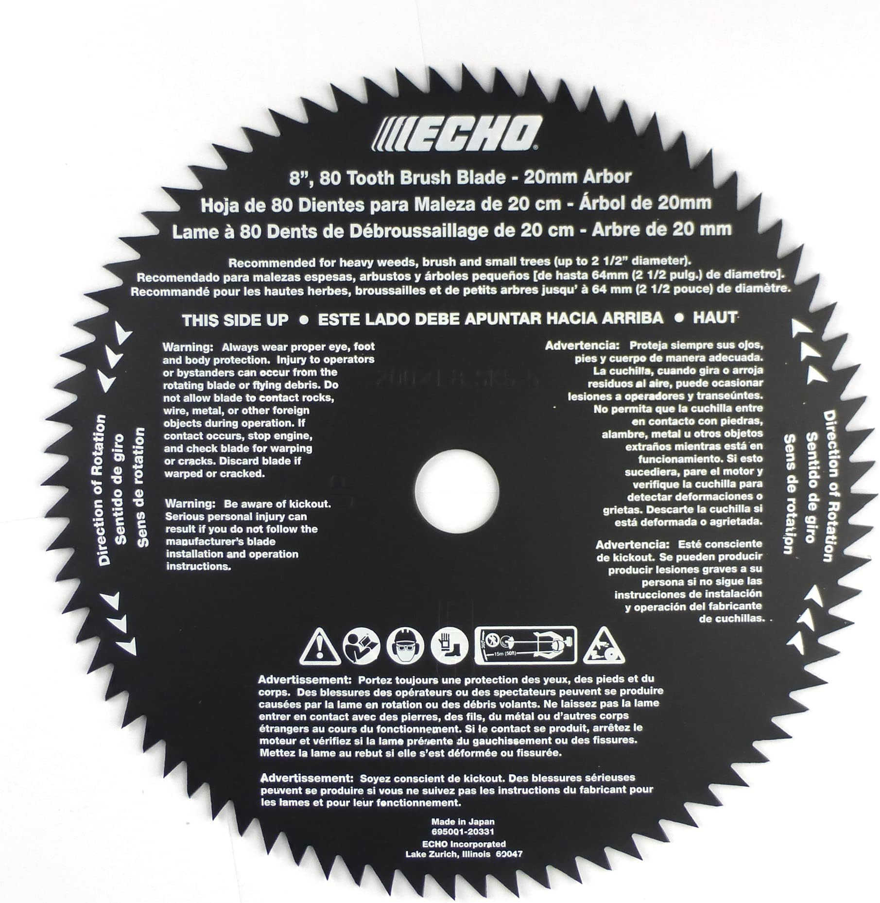 Amazon.com: New 99944200422 Echo BRUSHCUTTER Blade KIT SRM-225 SRM-311 ...