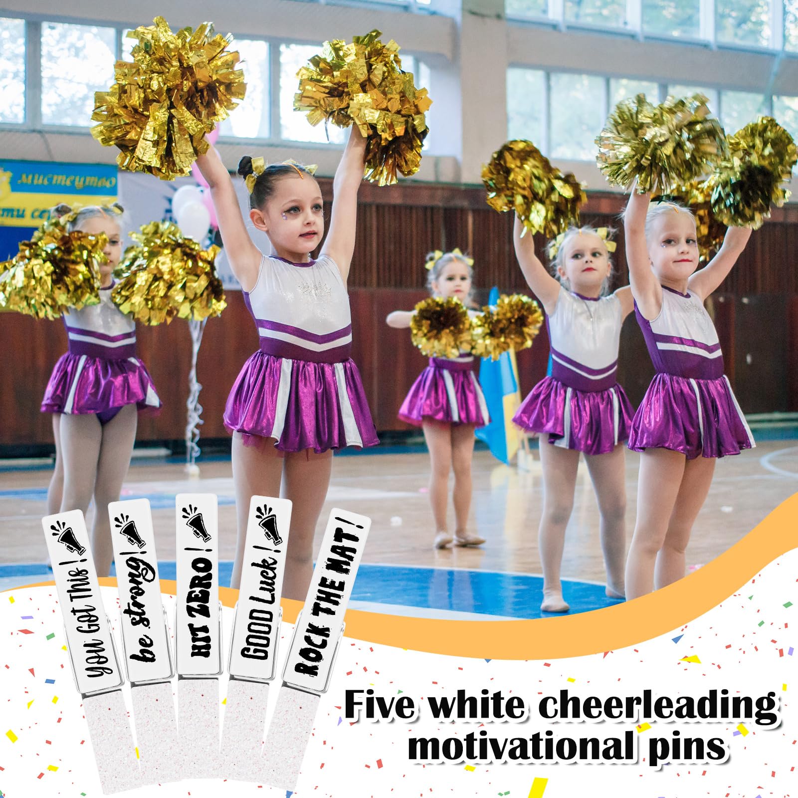 Snapklik.com : Kigeli 60 Pcs Spirit Clips Cheer Pins Cheerleader Gifts ...